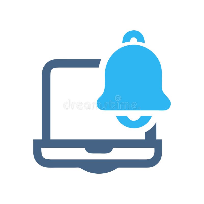 Creative Notification System Icon Representation Stock Illustration ...