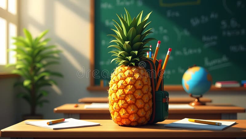 Creative Representation of a Pineapple in a Classroom Environment with ...