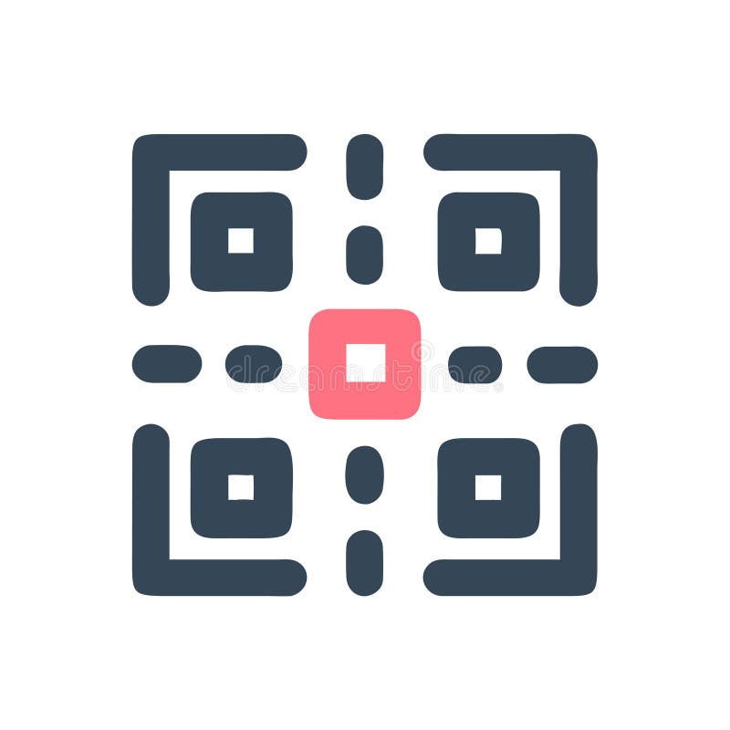 Creative QR Code Icon Representation Stock Vector - Illustration of ...