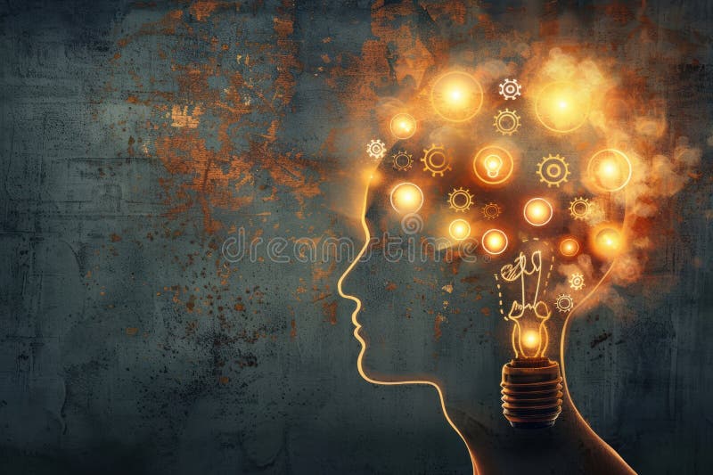 Creative Representation of Self-awareness and Deep Analysis. Stock ...