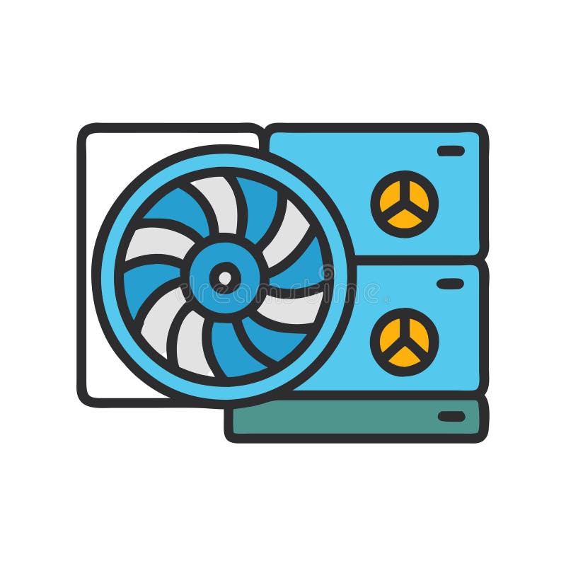 Creative Server Cooling Fan Icon Representation Stock Illustration ...