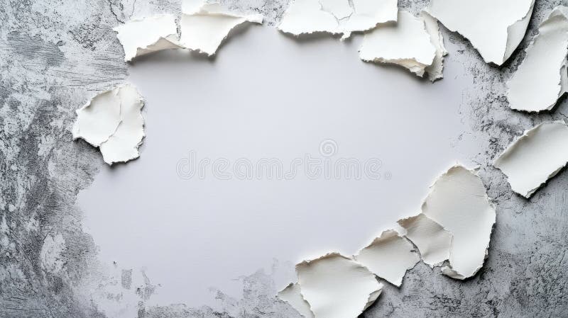 A Creative Representation of a Torn Rectangular Paper Sheet Stock Photo ...