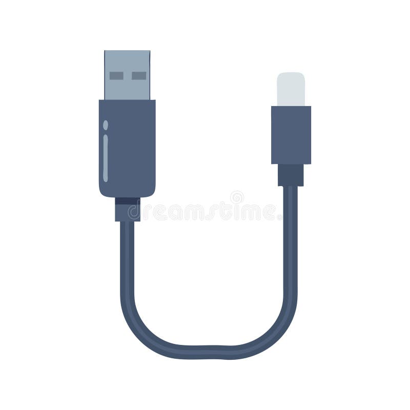 Creative USB Type-C Cable Icon Representation Stock Vector ...
