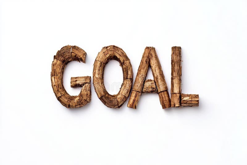Creative Representation of the Word Goal Crafted from Wooden Pieces ...