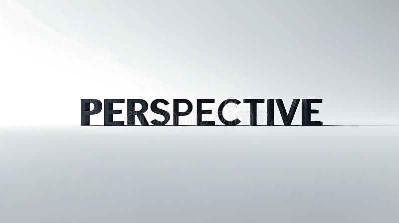 Creative Representation of the Word Perspective in Bold Typography on a ...