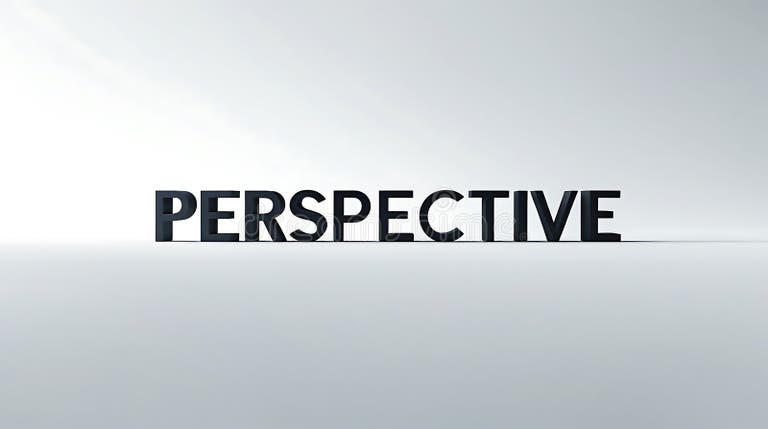 Creative Representation of the Word Perspective in Bold Typography on a ...