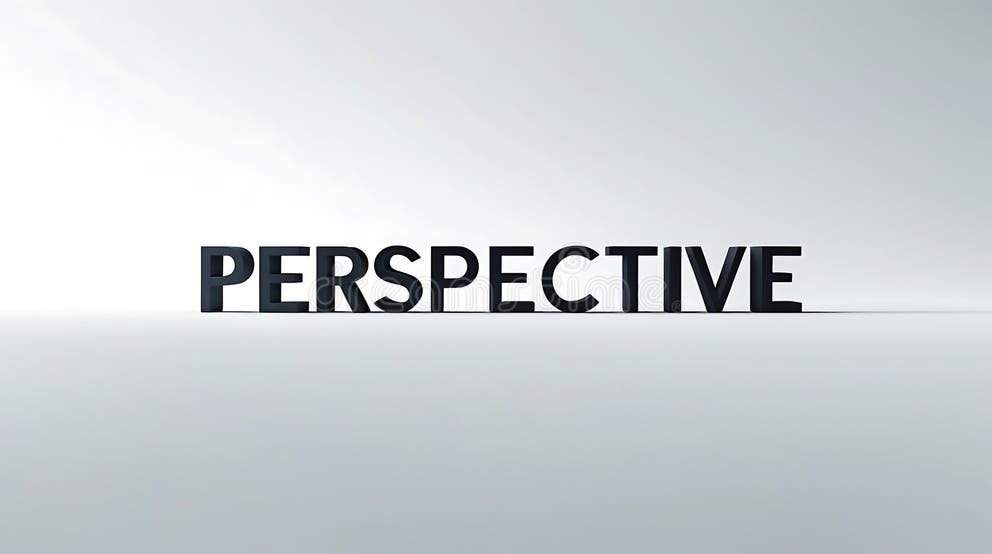 Creative Representation of the Word Perspective in Bold Typography on a ...