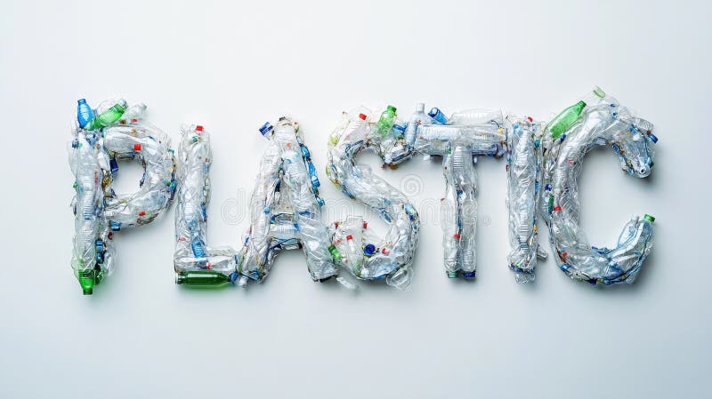 Creative Representation of the Word Plastic Made Entirely from Plastic ...