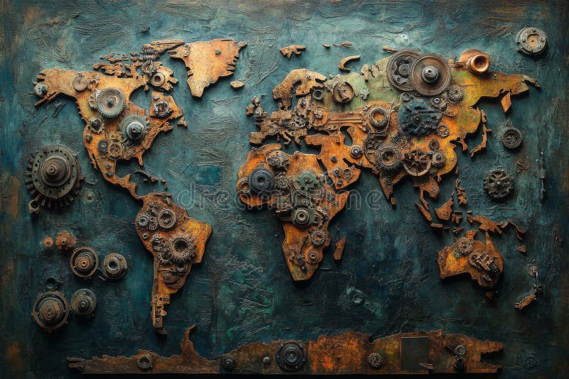 Rusty World Map Sculpture Stock Photos - Free & Royalty-Free Stock ...