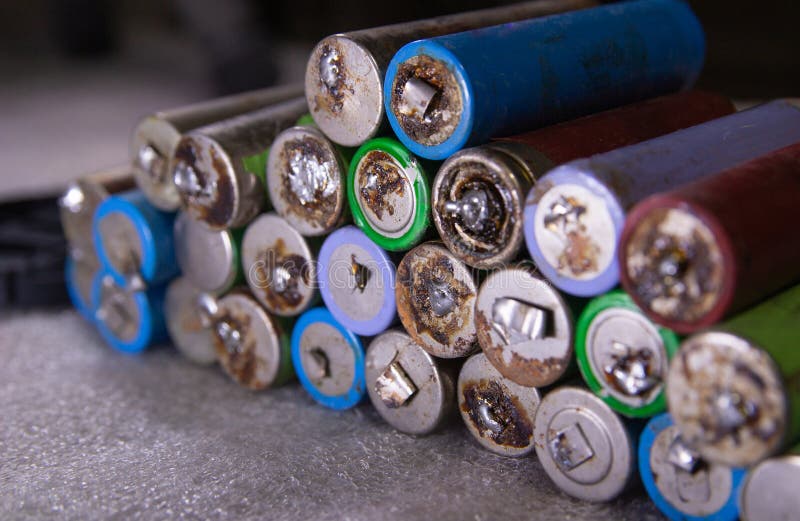 Creative Repurposing: Used Lithium-ion Batteries for DIY Projects Stock ...