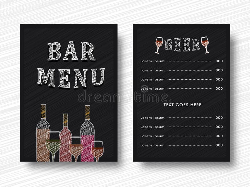 Restaurant Menu Card Design, Single Page Design Stock Illustration ...