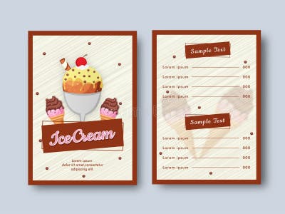 Creative Restaurant Menu Card Design with Front and Back Page Vi Stock ...