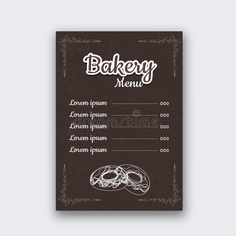 Two Page Restaurant Menu Card Design. Stock Illustration - Illustration ...