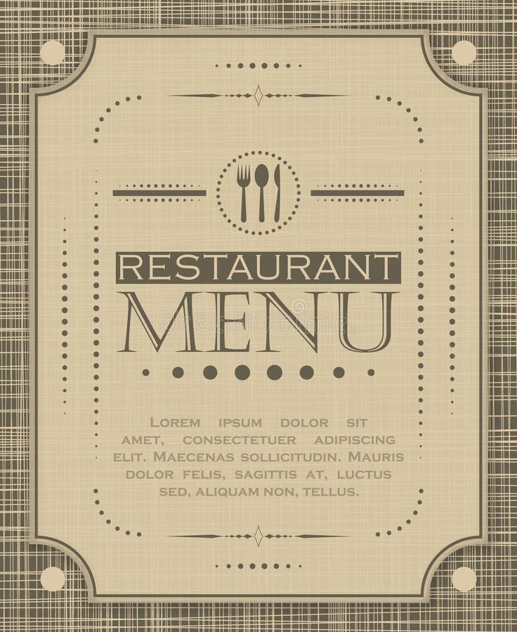 Creative Restaurant Menu Card Design with Front and Back Page Vi Stock ...
