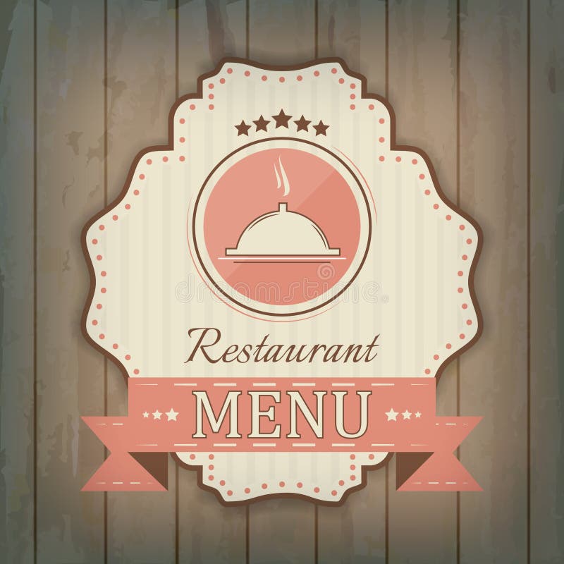 Creative Restaurant Menu Cover Design Wit Cooker Icon Stock Vector ...
