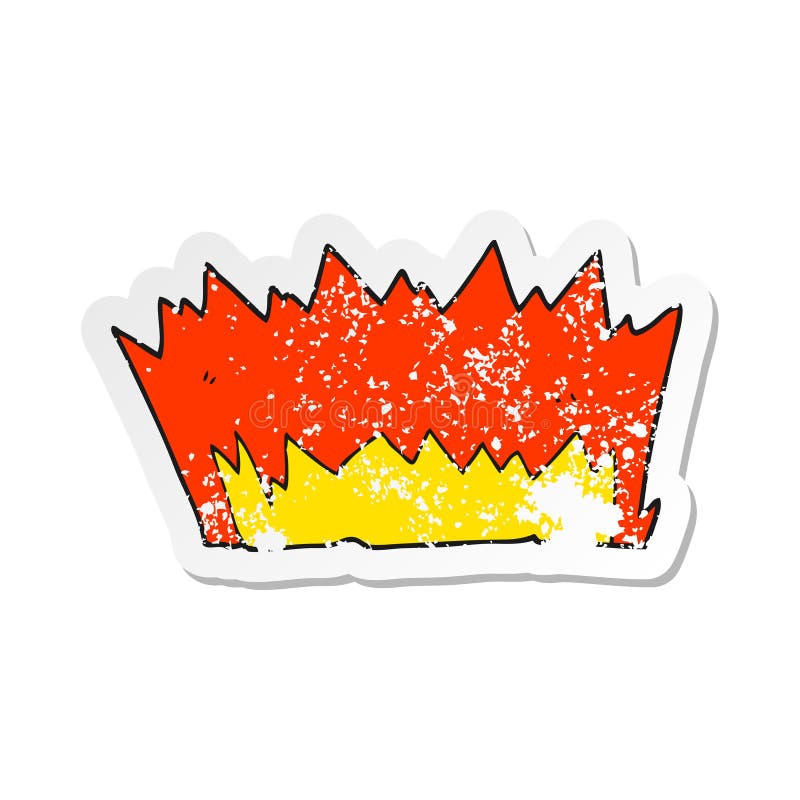 A Creative Retro Distressed Sticker of a Cartoon Explosion Stock Vector ...