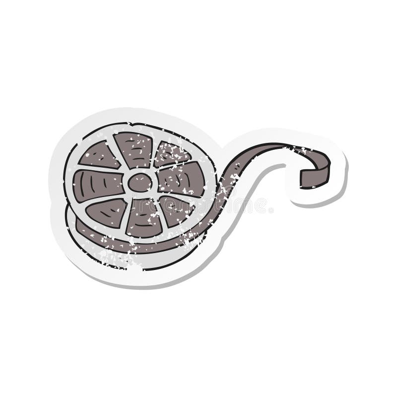 A Creative Retro Distressed Sticker of a Cartoon Film Stock Vector ...