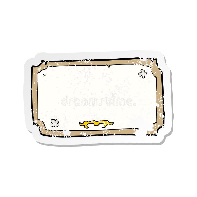 A Creative Retro Distressed Sticker of a Cartoon Old Frame Stock Vector ...