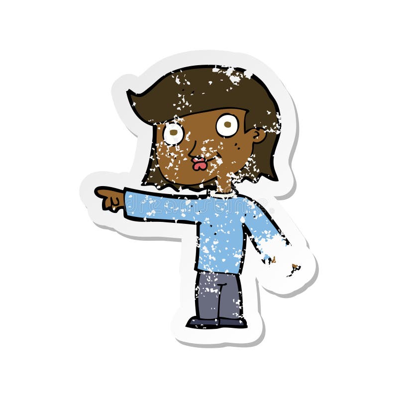 Sticker Person People Pointing Gesture Direction Happy Woman Female ...