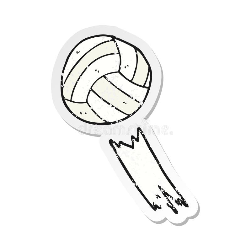 A Creative Retro Distressed Sticker of a Cartoon Soccer Ball Stock ...