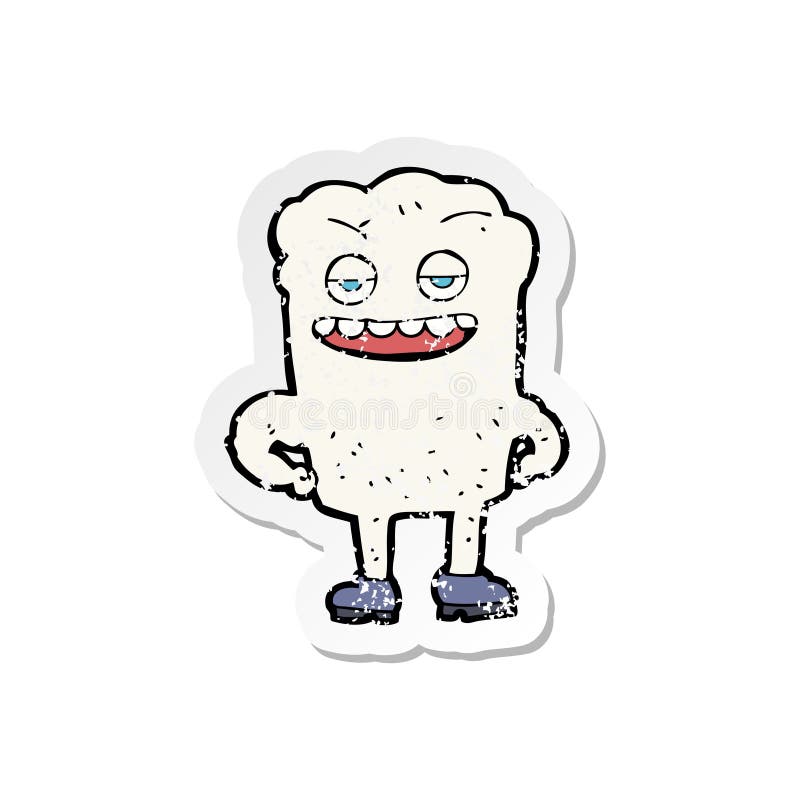 Sticker Tooth Teeth Dental Expression Smug Face Smiling Happy Cartoon ...