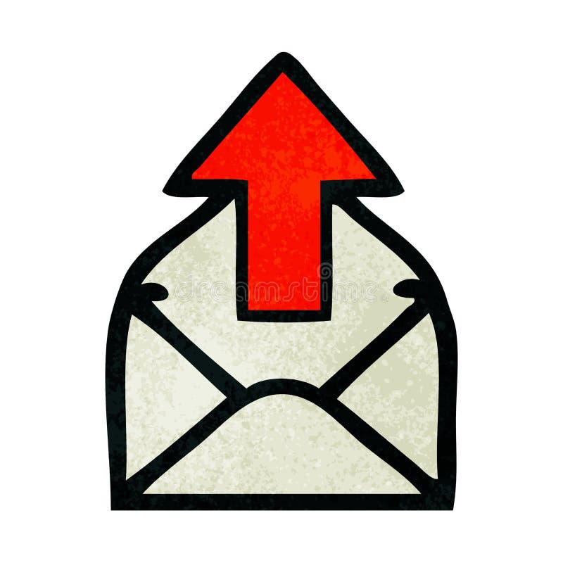 Cartoon Man with Email Symbol. Stock Illustration - Illustration of ...