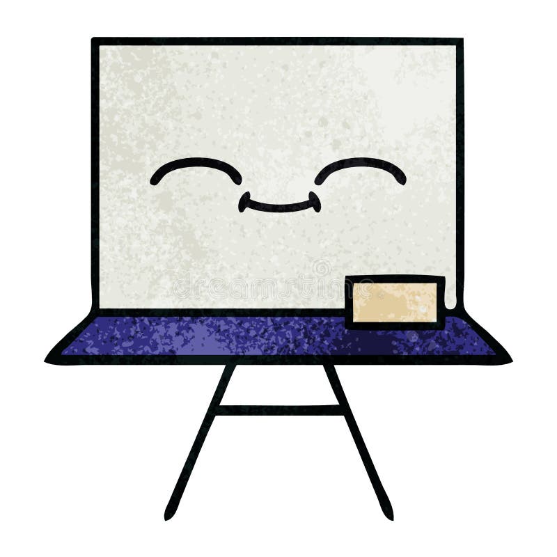 A Creative Retro Grunge Texture Cartoon White Board Stock Vector ...