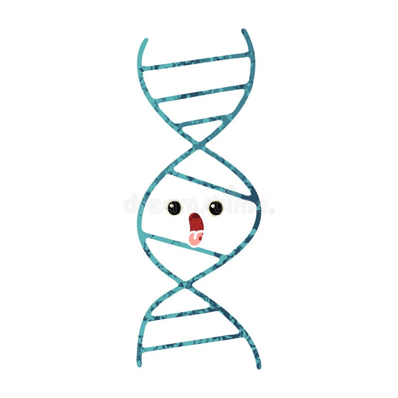 Cartoon Dna Dna Strand Biology Science Chemistry Life Experiment Cute ...
