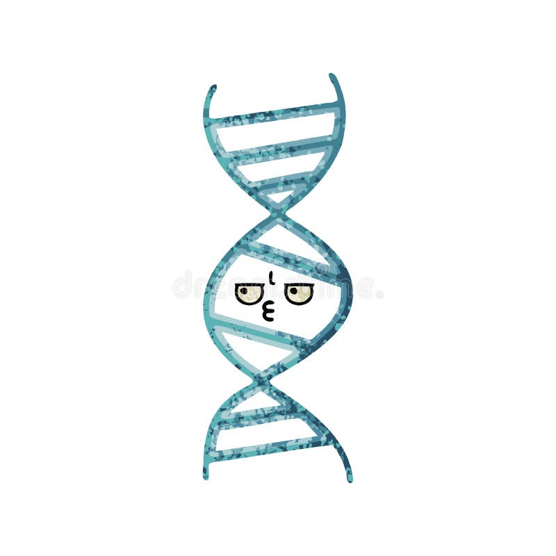 Cartoon Dna Dna Strand Biology Science Chemistry Life Experiment Cute ...