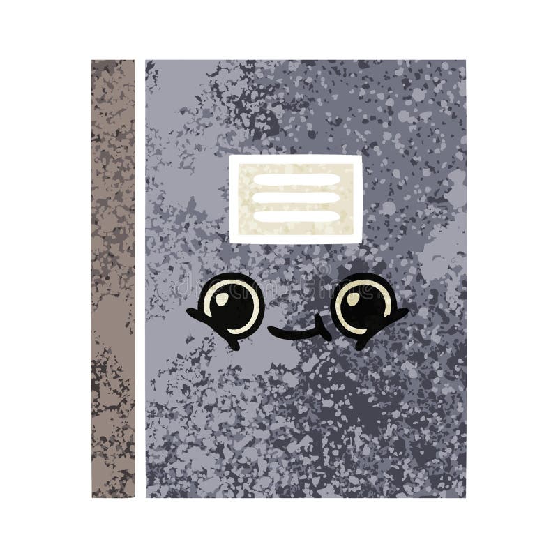 A Creative Retro Illustration Style Cartoon Notebook Stock Vector ...