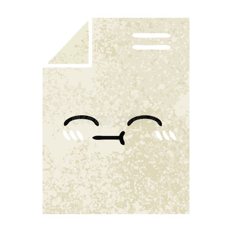 Cartoon Sheet A4 Paper Expression Face Office Work Stationary Cute ...