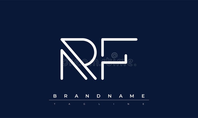 Creative RF Letter Initial Logo Vector Image Stock Vector ...