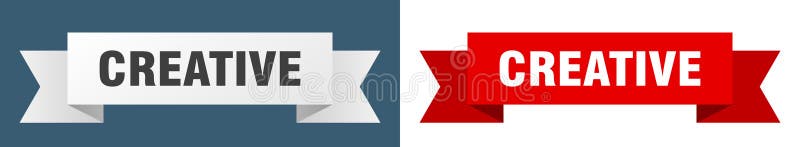 Creative Ribbon. Creative Isolated Paper Sign. Banner Stock Vector ...