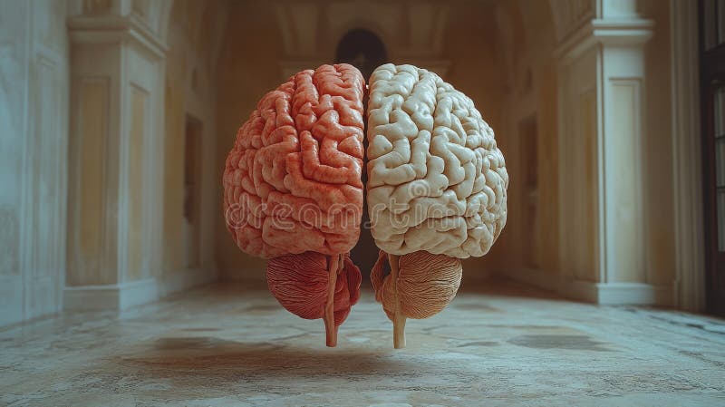 Right Brain Hemisphere Versus the Left Brain Hemisphere Stock ...