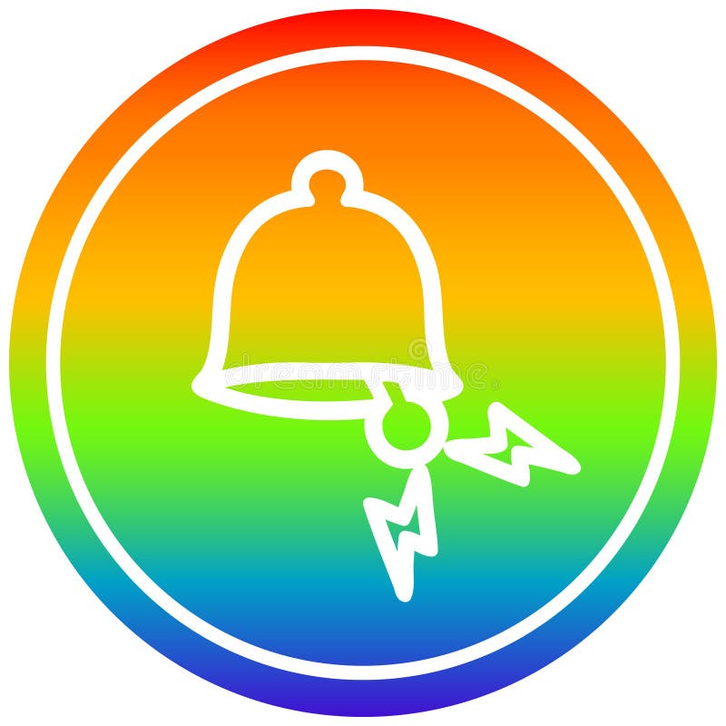 A Creative Ringing Bell Circular in Rainbow Spectrum Stock Vector ...