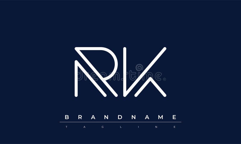 Creative RK Letter Initial Logo Vector Image Stock Vector ...