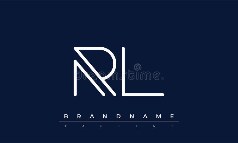 Creative RL Letter Initial Logo Vector Image Stock Vector ...