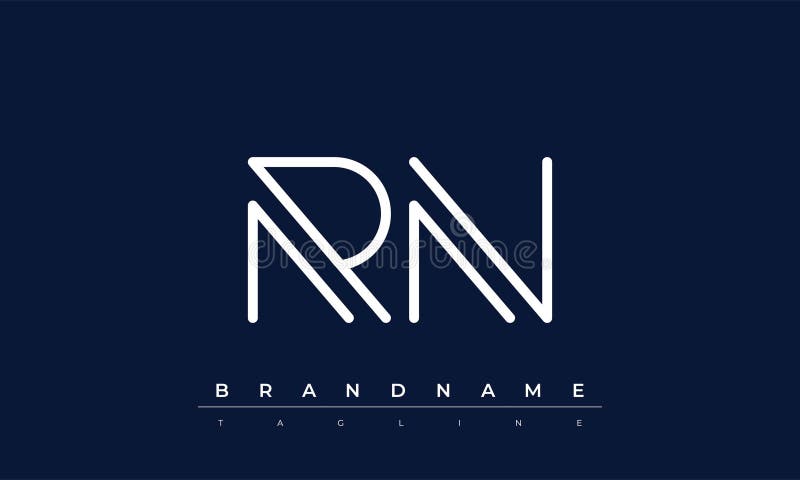 Creative RN Letter Initial Logo Vector Image Stock Vector ...