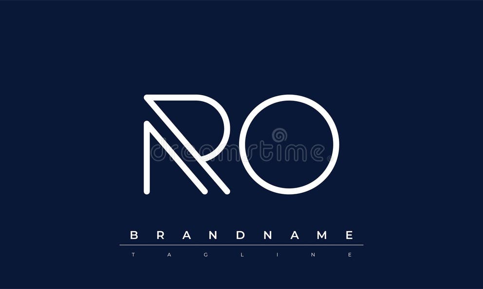 Creative RO Letter Initial Logo Vector Image Stock Vector ...
