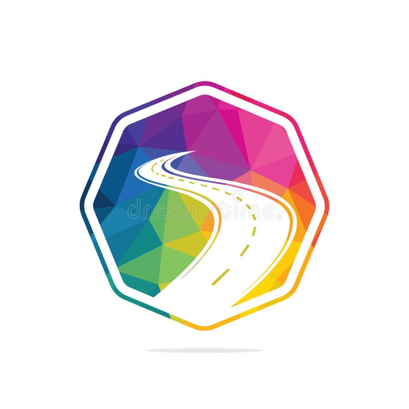 Road Logo Vector Design Template. Stock Vector - Illustration of cruise ...