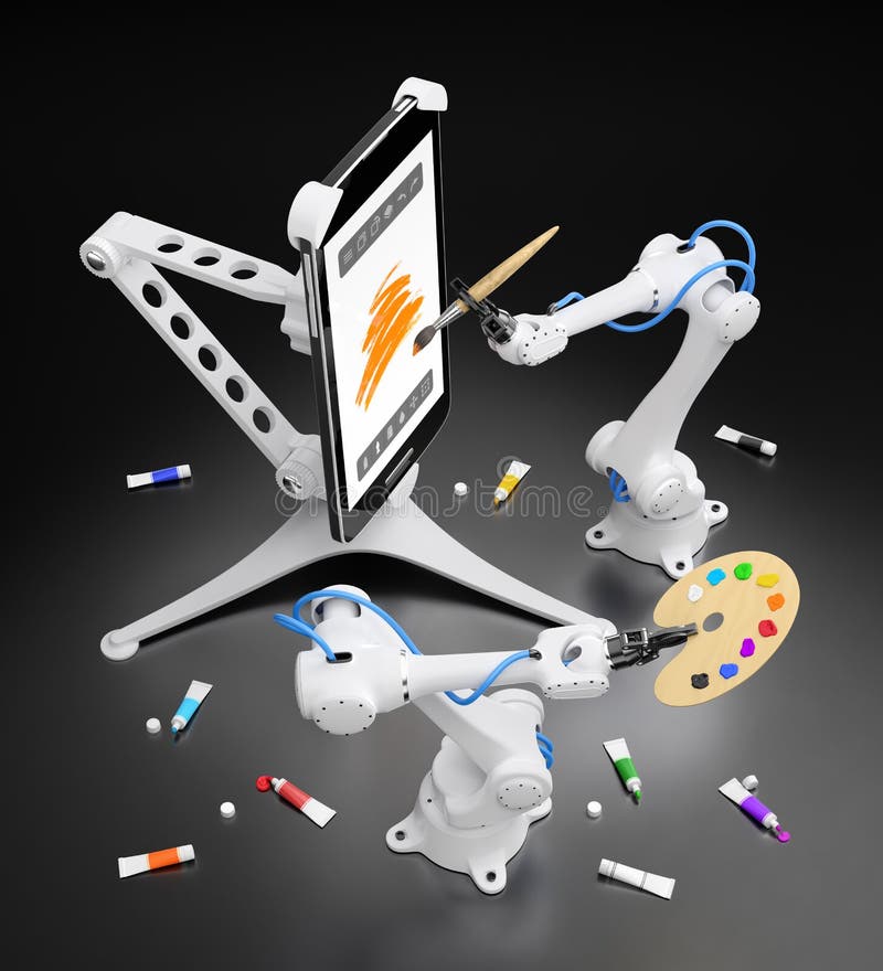 Creative Robotics stock illustration. Illustration of drawing - 104242183