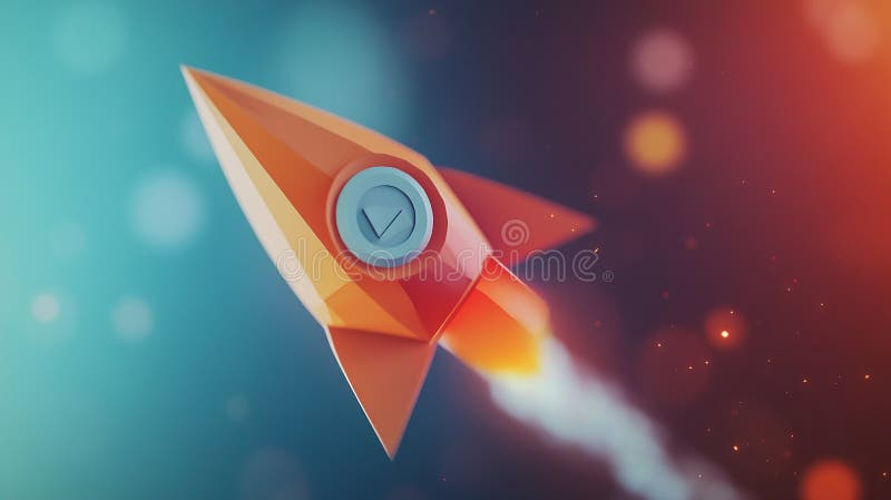 Creative Rocket Design Soaring through a Colorful Backdrop of Light AI ...