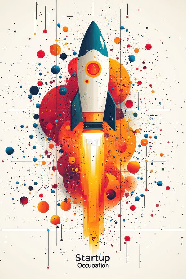 Creative Rocket Illustration Symbolizing Startup Concepts and ...