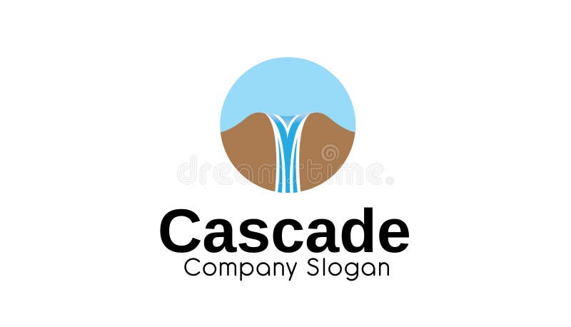 Cascade Logo Design Illustration Stock Vector - Illustration of water ...