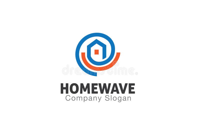 Home Wave Logo Design. Creative Idea Logos Designs Vector Illustration ...