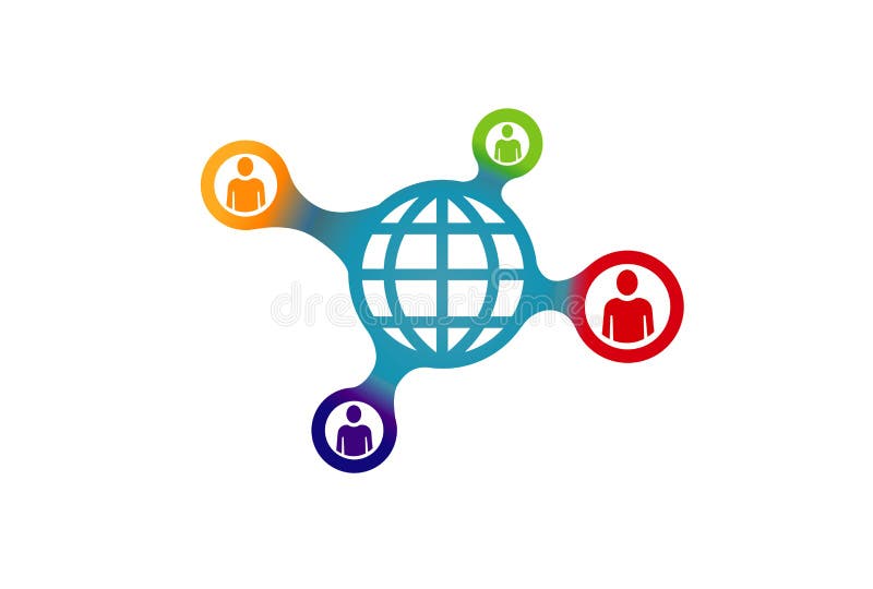 Social World Icon. Concept Vector People Stock Vector - Illustration of ...