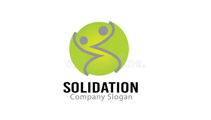 Solidation Logo Couple Circle Design Illustration Stock Vector ...