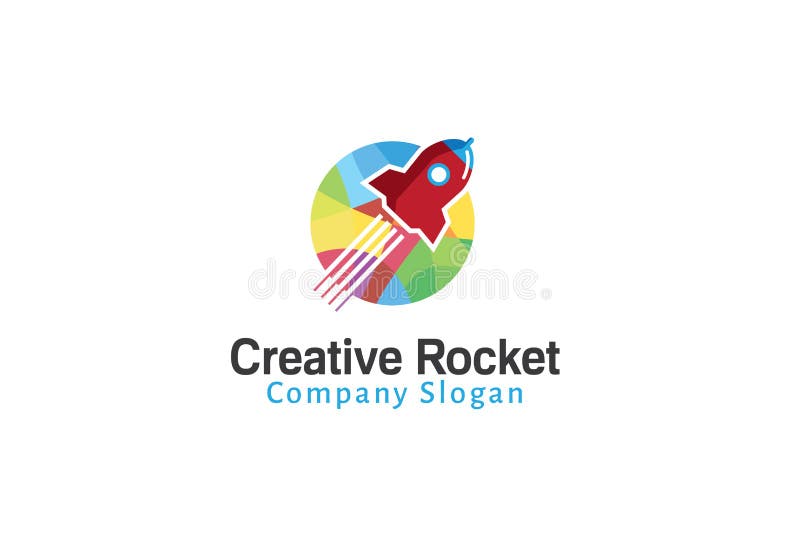 Colorful Rocket Logo Design Illustration Stock Vector - Illustration of ...