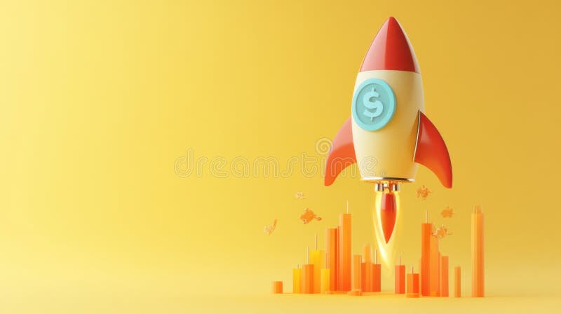 Creative Rocket Launch Concept Symbolizing Business Growth and ...