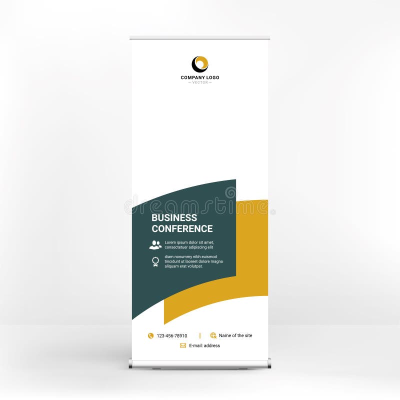 Creative Roll-up Banner Design, Modern Geometric Style Stock Vector ...